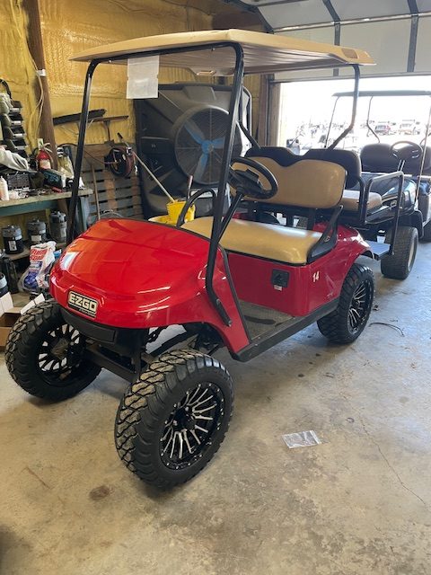 INSTOCK 3/30/26 2021 RED EZGO LIFTED 4" W/ 23" TIRES TXT 48V EZGO TXT ...